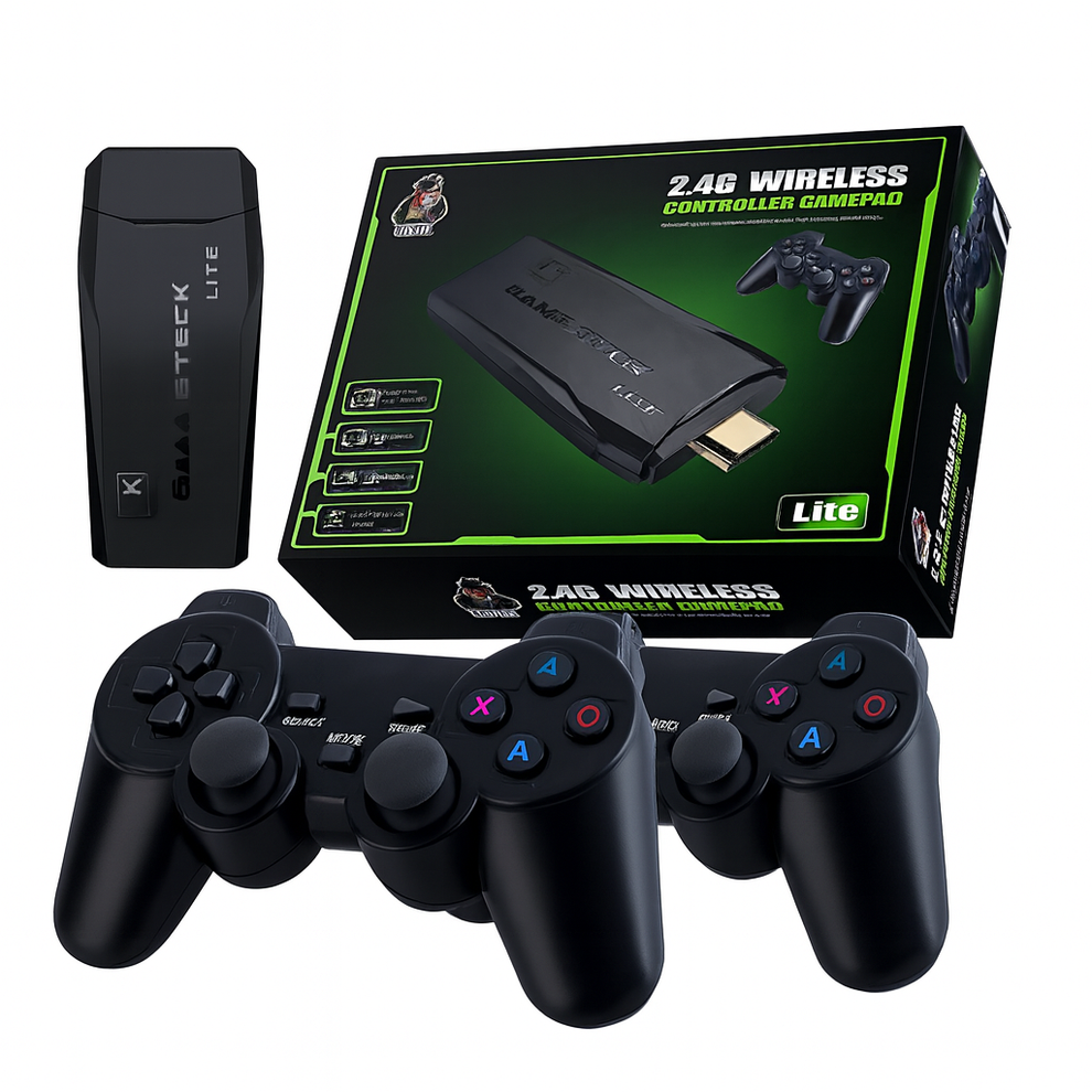 Gamepad with 2 Wireless controllers 2.4G with emulator with 3500+ game ...