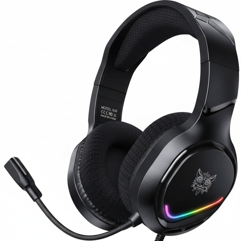 Onikuma X31 RGB Wired Gaming Headset with Noise Cancelling Microphone ...