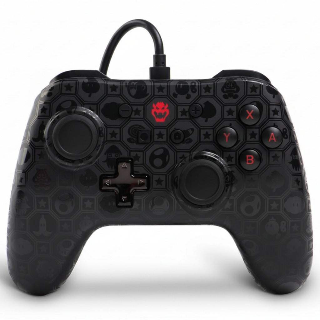 PowerA Super Mario Bros. Bowser Shadow Wired Controller for Nintendo S ...